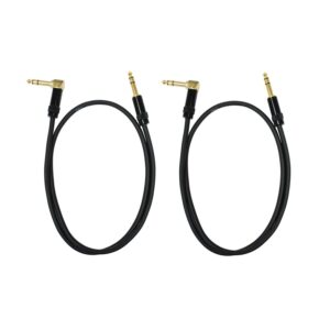 audio 2000s e26103p2 1/4" trs right angle to 1/4" trs 3 feet cable