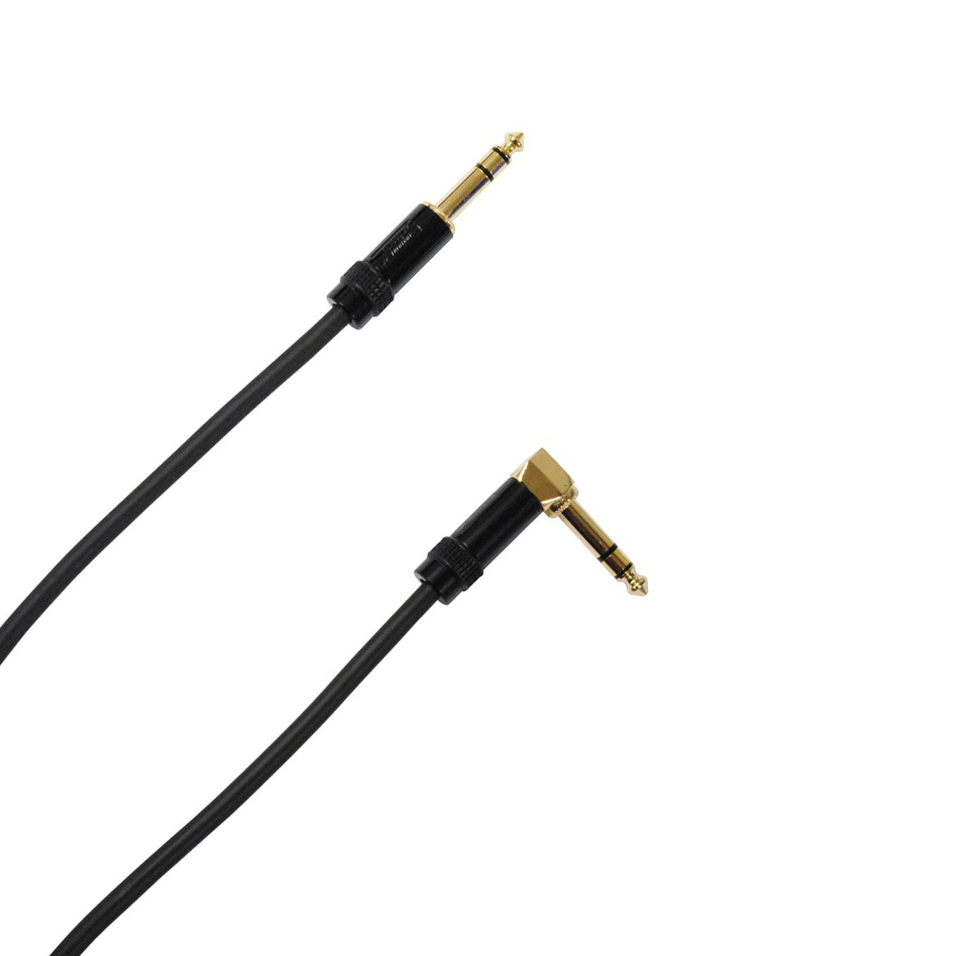 Audio 2000s E26103P2 1/4" TRS Right Angle to 1/4" TRS 3 Feet Cable