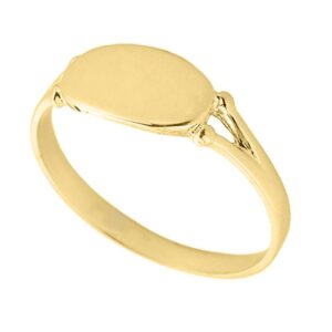 women's 14k yellow gold signet ring (size 7.5)