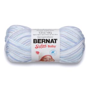 bernat softee baby yarn, ombre, 4.25 oz, gauge 3 light, blue flannel