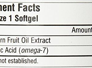 Source Naturals Omega-7 Sea Buckthorn Fruit Oil, Non-GMO, Vegan-Sourced for Health and Vitality* - 120 Vegan Softgels