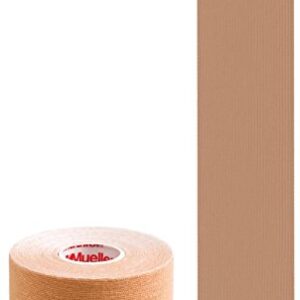 MUELLER Sports Medicine Kinesiology Tape Pre-Cut Strips, Beige, 20 Strips (2" x 9.75" each)