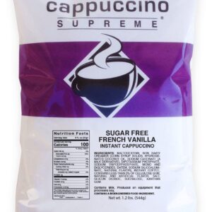 Cappuccino Supreme 1.2 lb bag Sugar Free French Vanilla Instant Cappuccino Mix