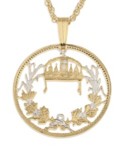 the difference world coin jewelry hungary pendant & necklace, crown of saint stevens necklace