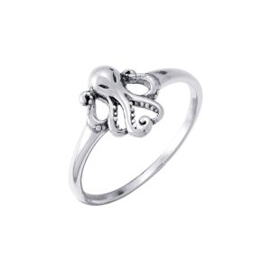 boma jewelry sterling silver octopus ring, size 7