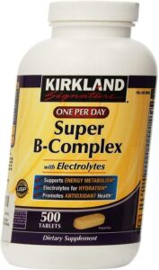 kirkland signature one per day super b-complex with electrolytes,500 tablets