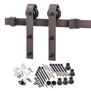 barn door hardware kit – 6 1/2 ft. bent strap sliding barn doors – antique bronze