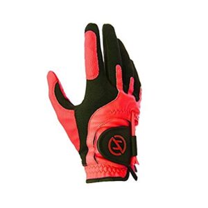 zero friction men's golf gloves, right hand, one size, red