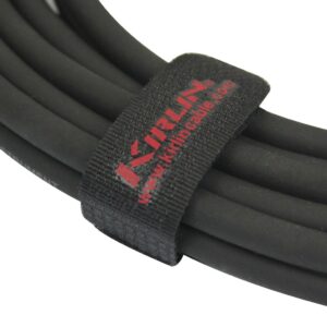 Kirlin Cable IP-202PR-20/BK - 20 Feet - Straight to Right Angle 1/4-Inch Plug Instrument Cable Black PVC Jacket