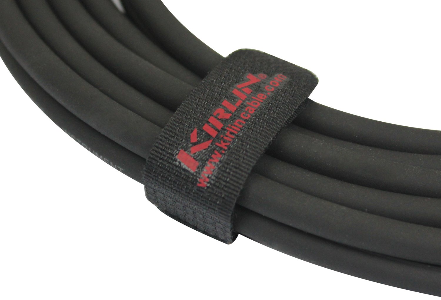 Kirlin Cable IP-202PR-20/BK - 20 Feet - Straight to Right Angle 1/4-Inch Plug Instrument Cable Black PVC Jacket