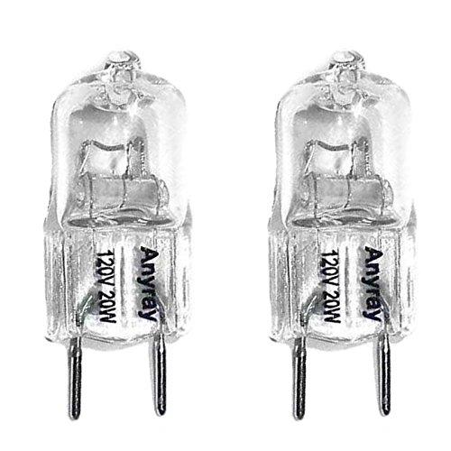 Anyray (2-Pack 20 Watt G8 20W 120V Halogen Light Bulb 20watt T4 JCD Type Gy8.6 110V-130Volt Less Than 35mm = 1.38 Inches