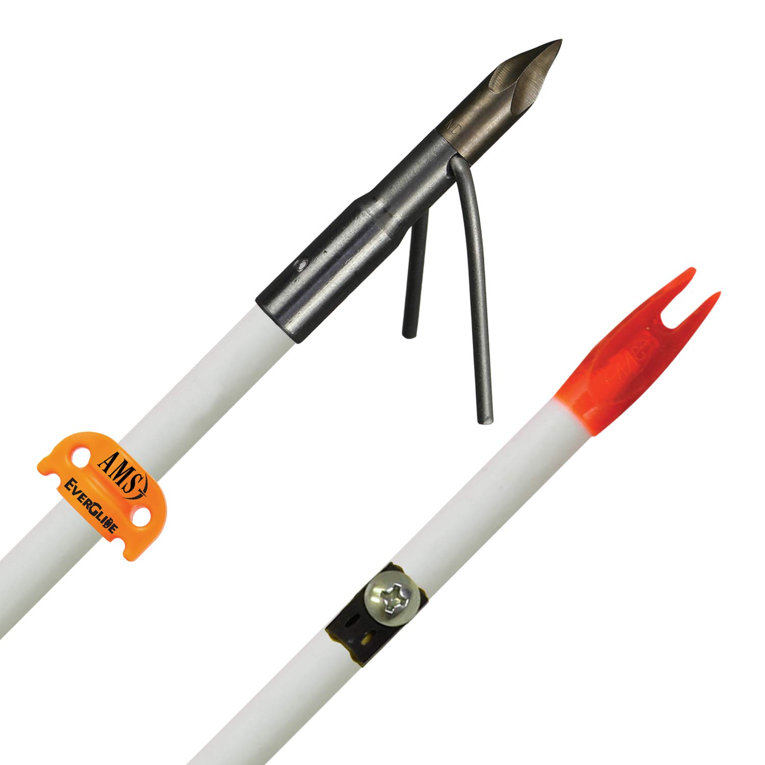 AMS Bowfishing Chaos XL (Extra Long Barb) Complete Arrow (White)