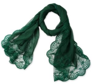 corciova chiffon extra long dark emerald green sheer head silk scarf lightweight evening pashmina shawl and wrap for women