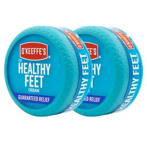 o'keeffe's for healthy feet foot cream; guaranteed relief for extremely dry; cracked feet; instantly boosts moisture levels; 3.2 ounce jar; (pack of 2)