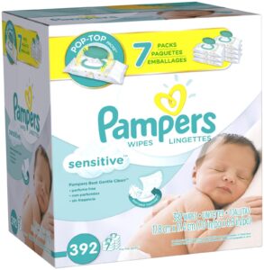 pampers sensitive baby wipes - unscented - 392 ct