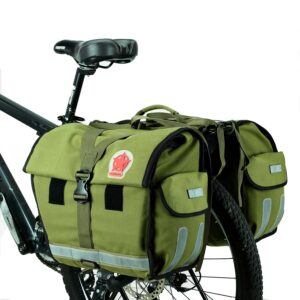 arcenciel bike bag bicycle panniers water-resistant large capacity rack trunks rear seat carrier pack - rain cover included