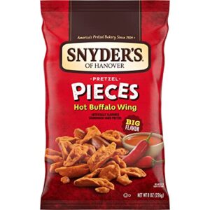 snyder's of hanover pretzel pieces, hot buffalo wing, 8 oz (pack of 6)