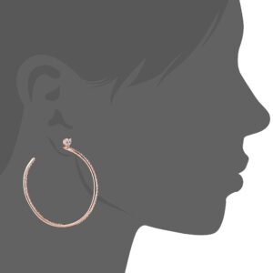 Betsey Johnson Crystal Bow Hoop Earrings