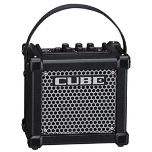 roland micro cube gx portable 3-watt guitar amplifier, black