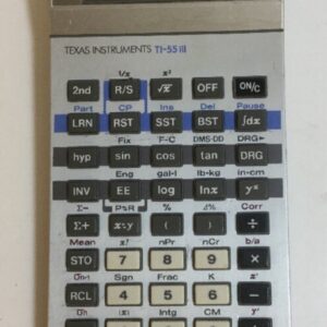 Texas Instruments Ti-55 III Texas Instruments Programmable Constant Memory Battery Operated Electronic Calculator (Recommended Battery: Use 2 of Rw-82, A-76, or Normal Standard Size Button Batteries)