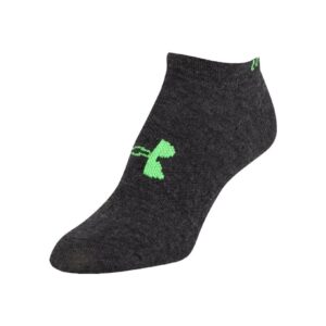 Under Armour Women's Essential No Show Socks, Multipairs, Heather/Assorted Colors (6-Pairs), Medium