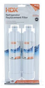 hdx fms-2 replacement water filter / purifier for samsung refrigerators (2 pack)