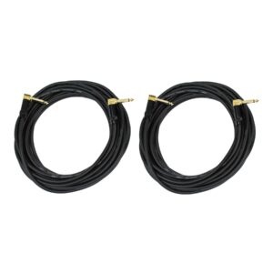 audio 2000s e27150p2 1/4" ts right angle to ts right angle 50 feet patch cable (2 pack)