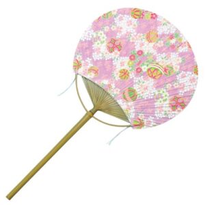 shikoku group fan for women, approx. 8.7 x 16.5 inches (22 x