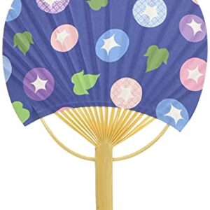 Shikoku Group Fan, Unisex, Cool Breeze Postcard Fan Morning Glory Squeeze