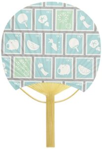 四国団扇 shikoku group fan [unisex] cool breeze postcard fan summer stamp