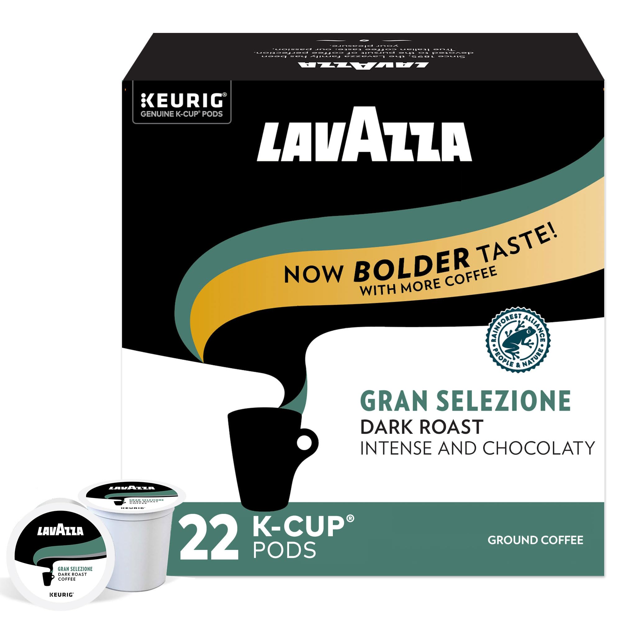 Lavazza K-Cup Portion Pack for Keurig Brewers, Gran Selezione, 22 Count