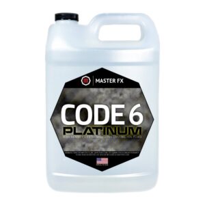 code 6 platinum ® - extreme high density - extremely long lasting - hdf organic fog machine fluid, usa made, water based - 1 gallon