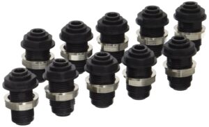 john guest speedfit pp1208e black 1/4" od polypropylene push-to-connect bulkhead union (10-pack)