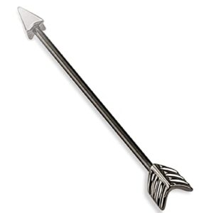 body accentz industrial bar 316l surgical steel arrow industrial barbell 14 gauge