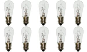 cec industries #3s-6/5 120v bulbs, 120 v, 3 w, e12 base, s-6 shape (box of 10)