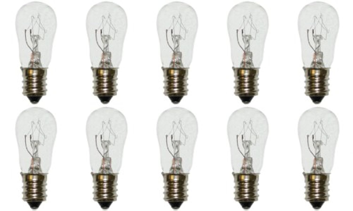 CEC Industries #3S-6/5 120V Bulbs, 120 V, 3 W, E12 Base, S-6 shape (Box of 10)