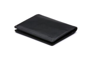 bellroy slim sleeve, slim leather wallet (max. 8 cards and bills) - black