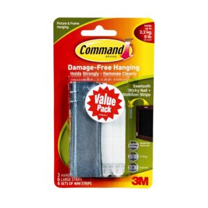 command sticky nail sawtooth hanger, 5-pound, -3 pack