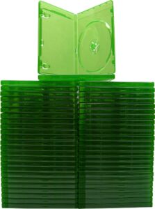 (50) 12mm replacement video game cases - translucent green - compatible with xbox one - #vgbr12xone