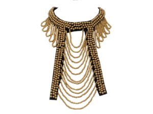 alilang women's egyptian tribal ethnic bohemian golden beaded bib collar statement necklace