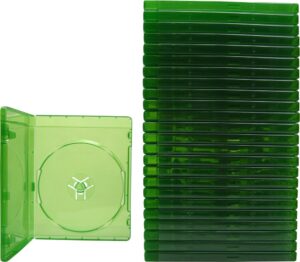 (25) 12mm replacement video game cases - translucent green - compatible with xbox one - #vgbr12xone