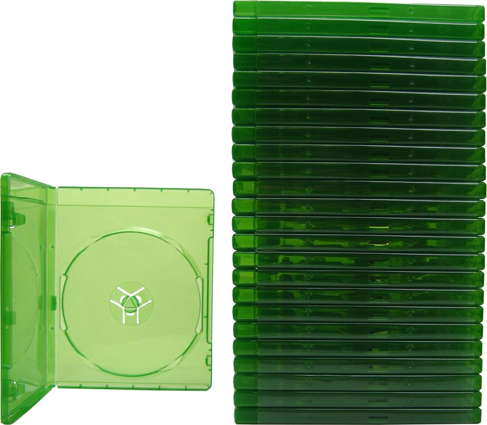 (25) 12mm Replacement Video Game Cases - Translucent Green - Compatible with Xbox One - #VGBR12XONE