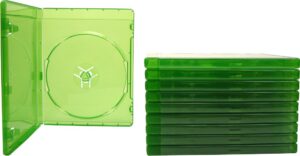 (10) 12mm replacement video game cases - translucent green - compatible with xbox one - #vgbr12xone