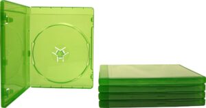 (5) 12mm replacement video game cases - translucent green - compatible with xbox one - #vgbr12xone