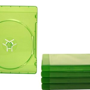 (5) 12mm Replacement Video Game Cases - Translucent Green - Compatible with Xbox One - #VGBR12XONE