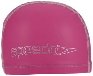 speedo junior pace swimming cap | kids swim | dry hair, pink, one size