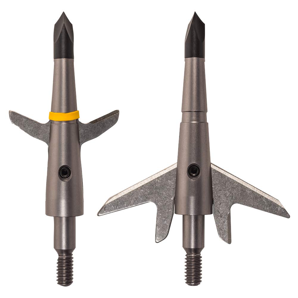 Swhacker SWH00219 100 Grain 1.75" 2 Blade Crossbow Broadhead 3pk with Practice Tip, Silver