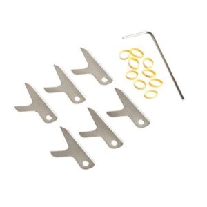 swhacker 100 grain 1.75-inch replacement blades (set of 6), large, silver