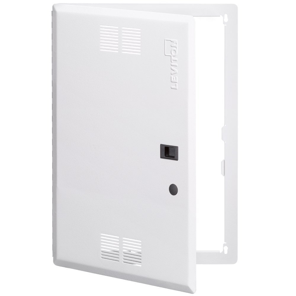 Leviton 47605-28S 28" Vented Premium Hinged Structured Media Door, White