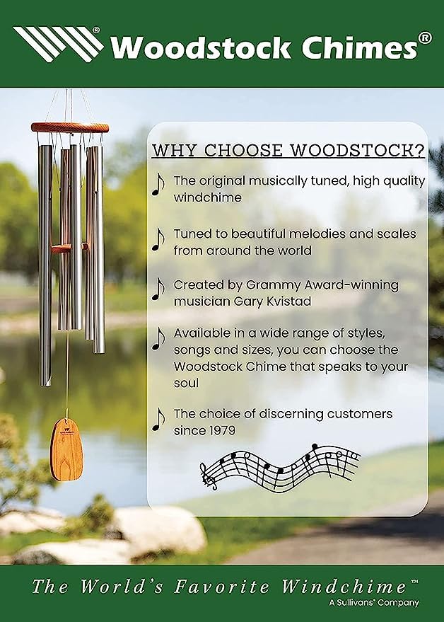 Woodstock Chimes Signature Collection, Woodstock Reflections, 22'' The Lord's Prayer Inspirational and Memorial Wind Chimes for Outdoor, Patio, Home or Garden Décor (WRLP)